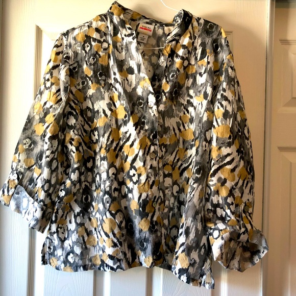 Ruby Rd. | Tops | Ruby Rd Favorites Blouse Wshades Of Beige Tan With ...